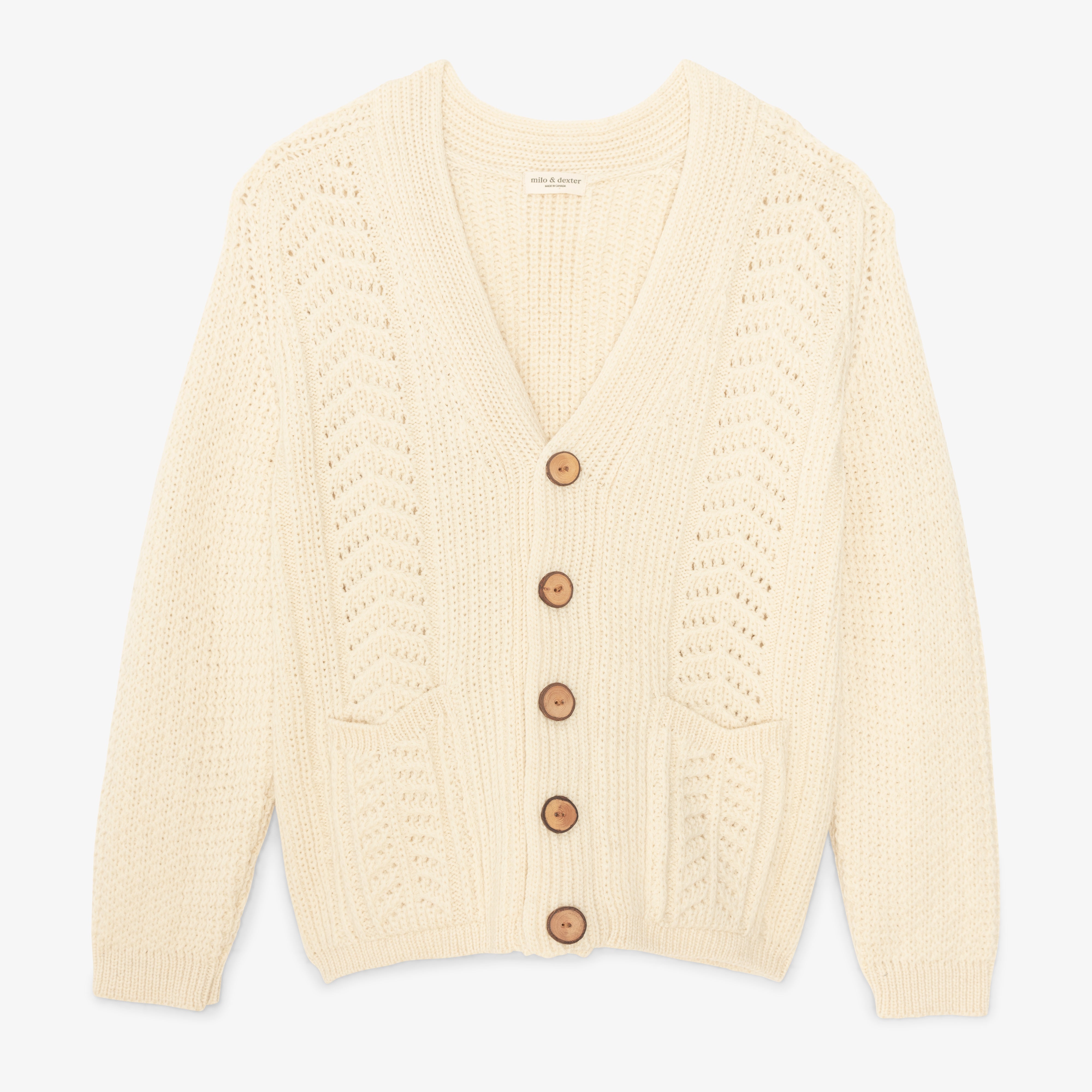 Hand Knit Wool Classic Cardigan – miloanddexter